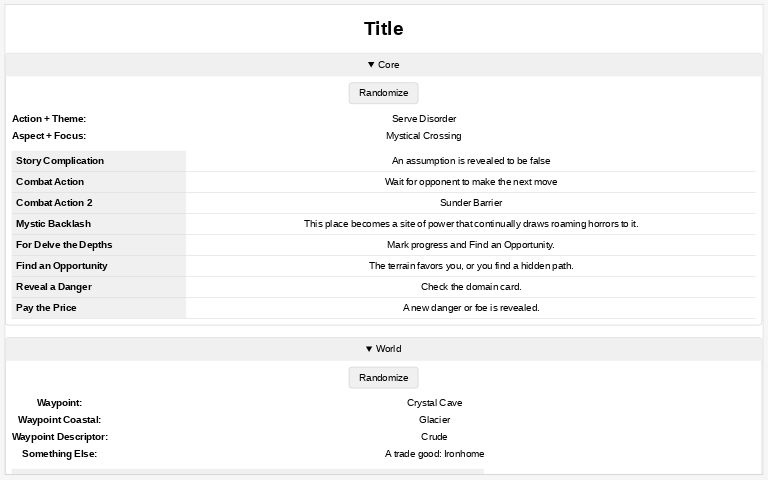 Title ― Perchance Generator