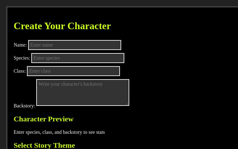 Create Your Character ― Perchance Generator