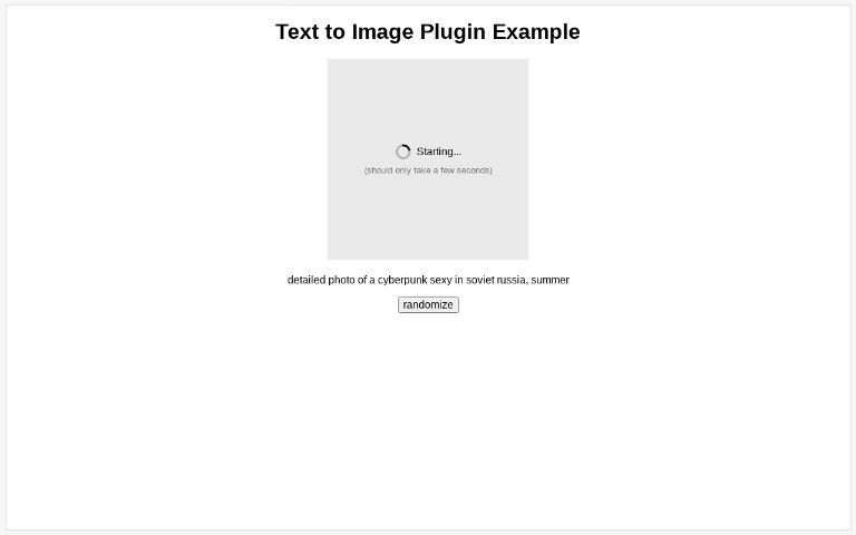Text to Image Plugin Example