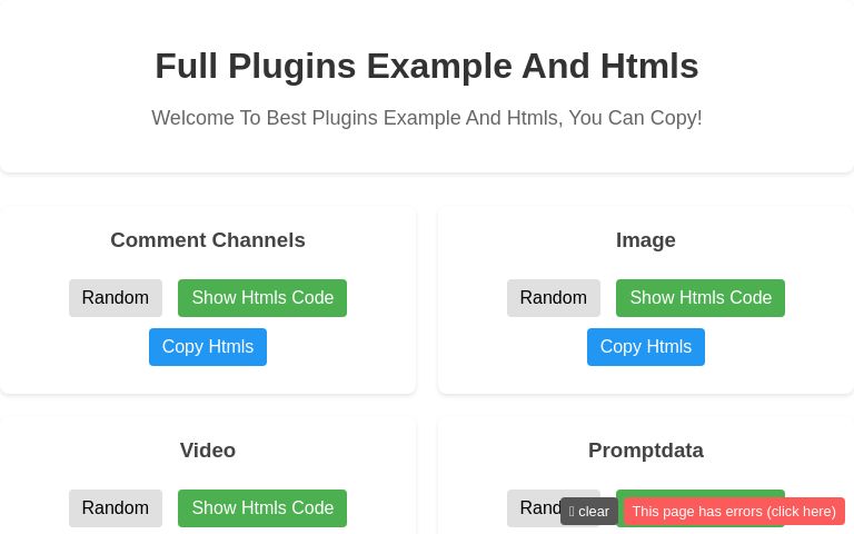 Full Plugins Example And Htmls ― Perchance Generator