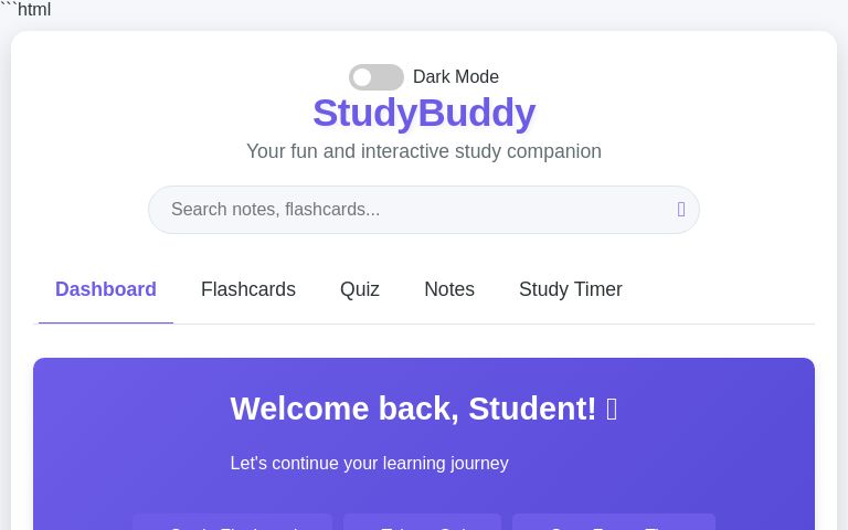 StudyBuddy ― Perchance Generator
