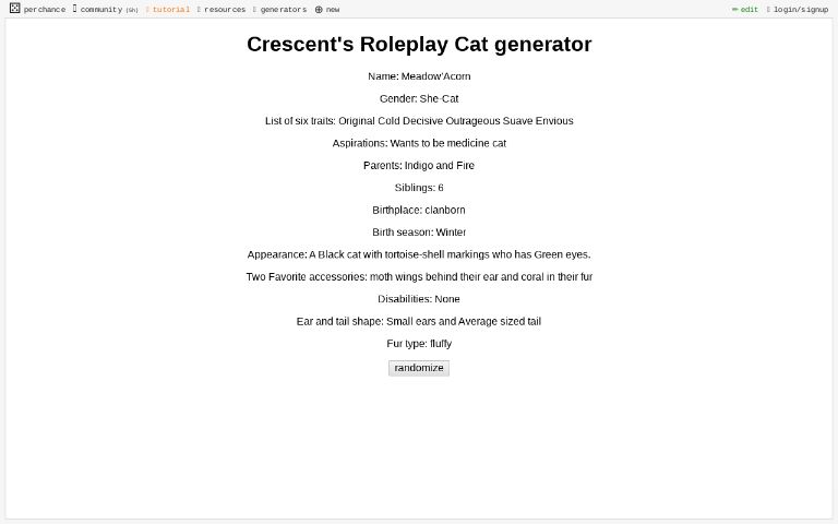 Crescent's Roleplay Cat generator