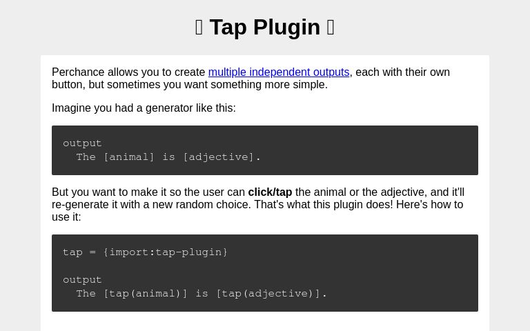 👆︎ Tap Plugin 🖱️︎