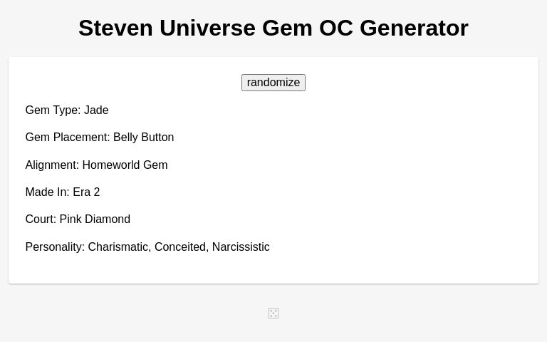 Steven Universe Gem OC Generator