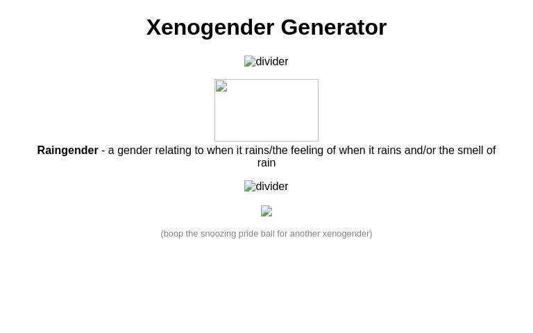 Xenogender Generator