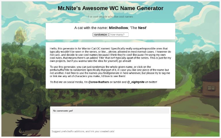 Mr.Nite's Awesome WC Name Generator