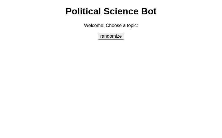 Political Science Bot ― Perchance Generator