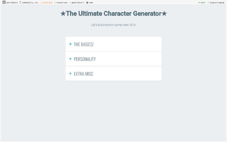 ★The Ultimate Character Generator★