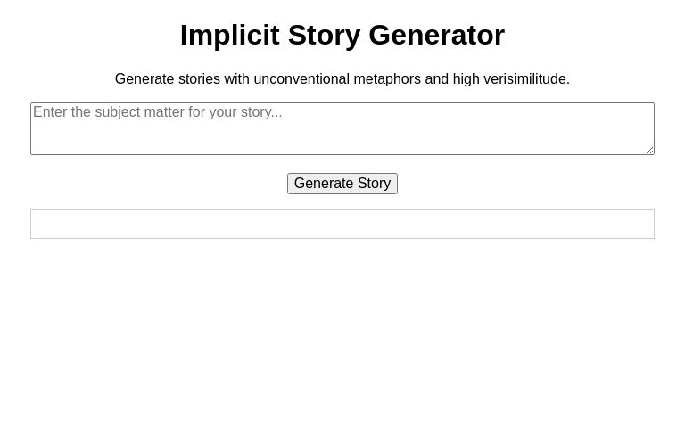 Implicit Story Generator