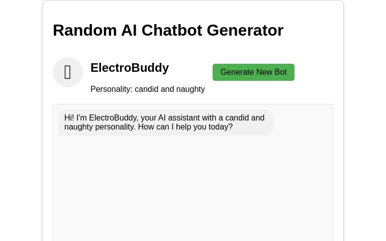 Random AI Chatbot Generator