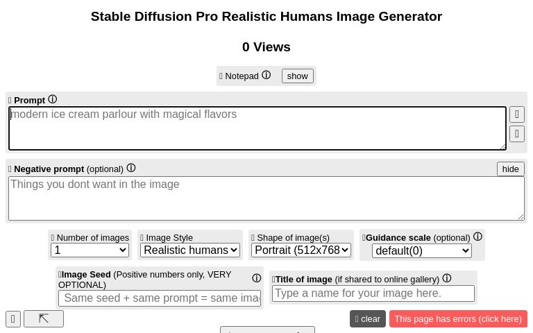 Free No Limit AI Image Stable Diffusion Pro Realistic Humans Image Generator