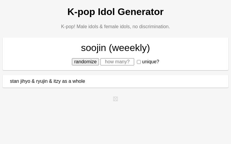 K-pop Idol Generator