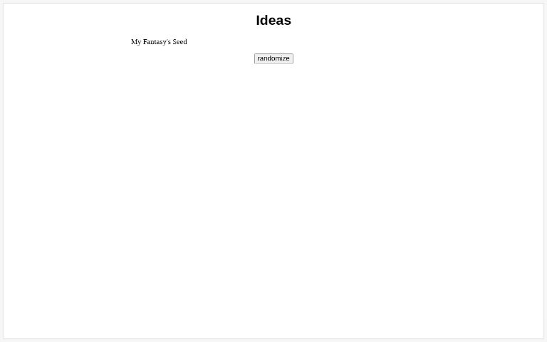 Ideas ― Perchance Generator