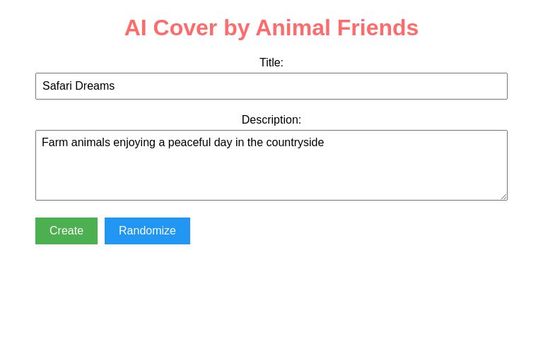 AI Cover by Animal Friends ― Perchance Generator