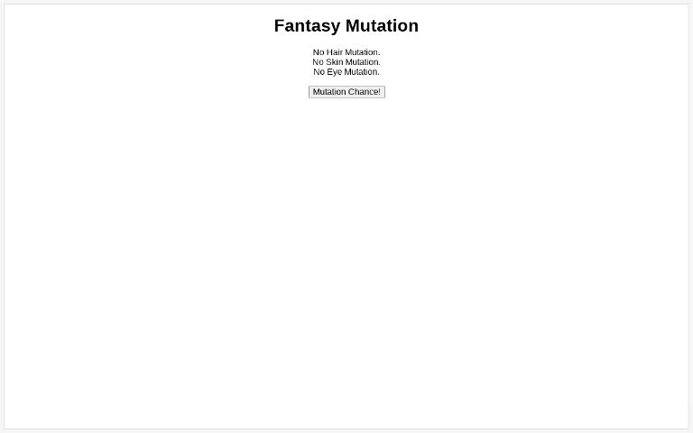Fantasy Mutation ― Perchance Generator