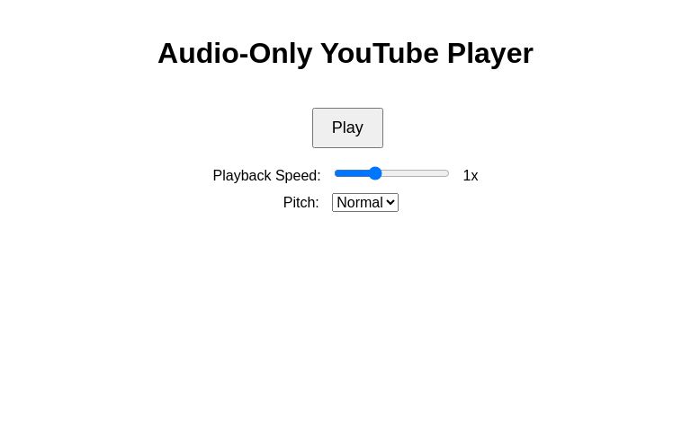 Audio-Only YouTube Player ― Perchance Generator