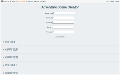 Adventure Scene Creator ― Perchance Generator