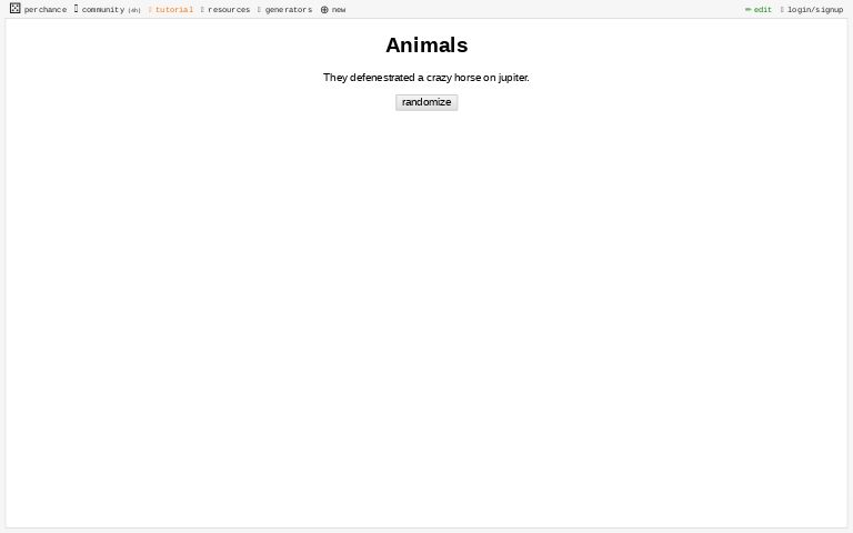 Animals ― Perchance Generator