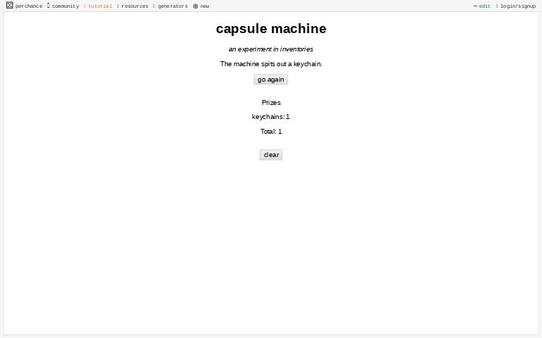capsule machine ― Perchance Generator