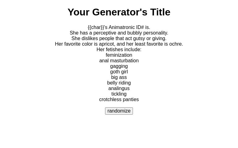 Uei95b2cm3 ― Perchance Generator