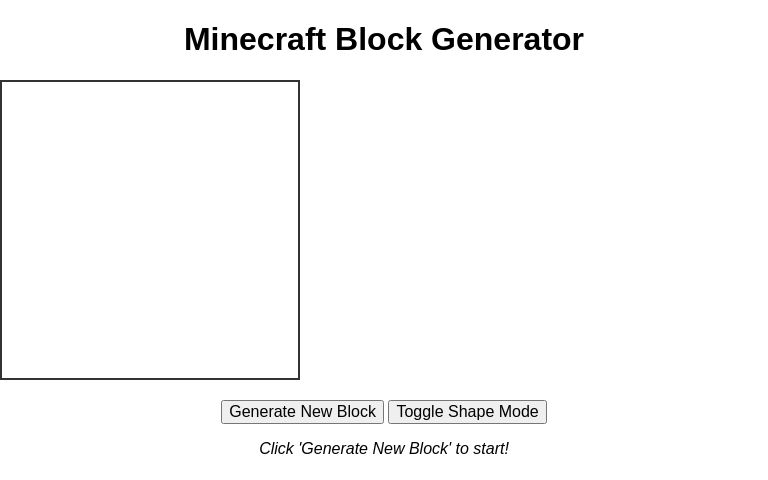 Minecraft Block Generator