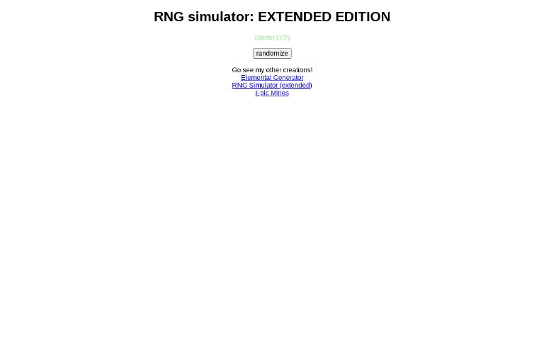 RNG Simulator (extended) ― Perchance Generator