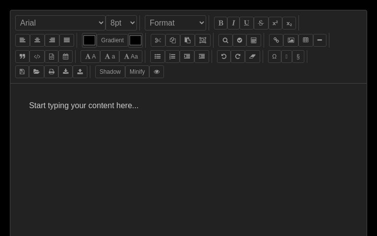 Codemirror version of Richtext to HTML editor. ― Perchance Generator