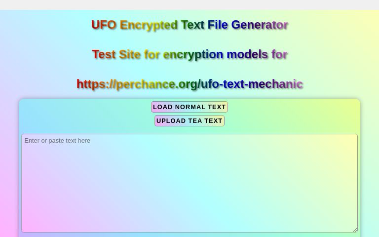 UFO Encrypted Text File Generator