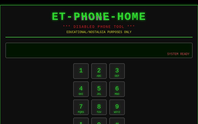 ET-PHONE-HOME ― Perchance Generator
