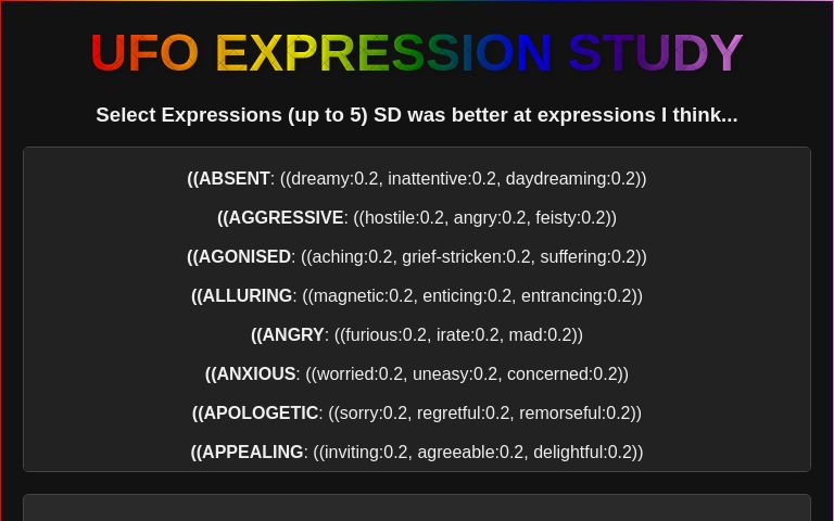 Expression Study ― Perchance Generator