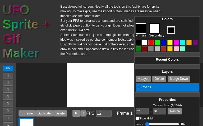 UFO Sprite + Gif Maker ― Perchance Generator