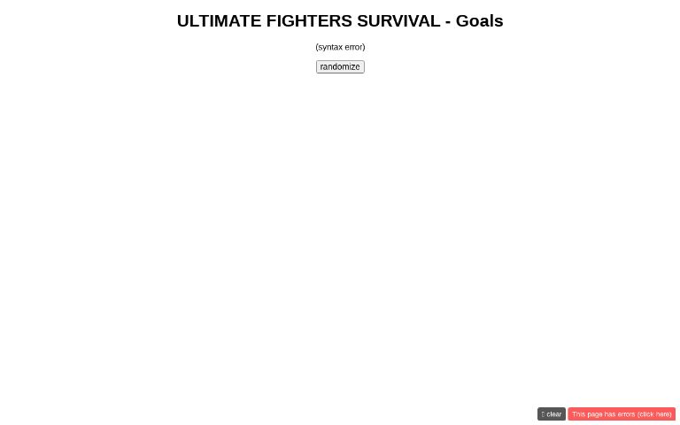 ULTIMATE FIGHTERS SURVIVAL - Goals ― Perchance Generator