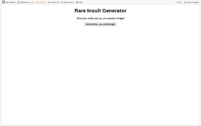 Rare Insult Generator