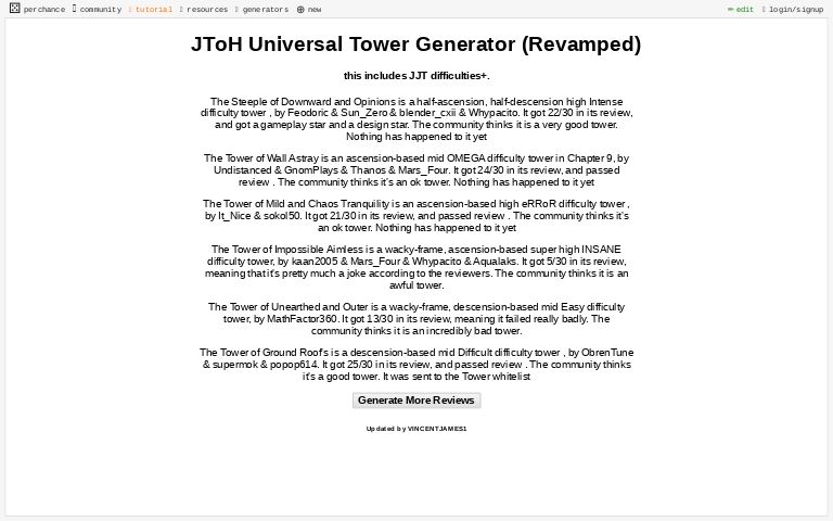JToH Universal Tower Generator (Revamped)