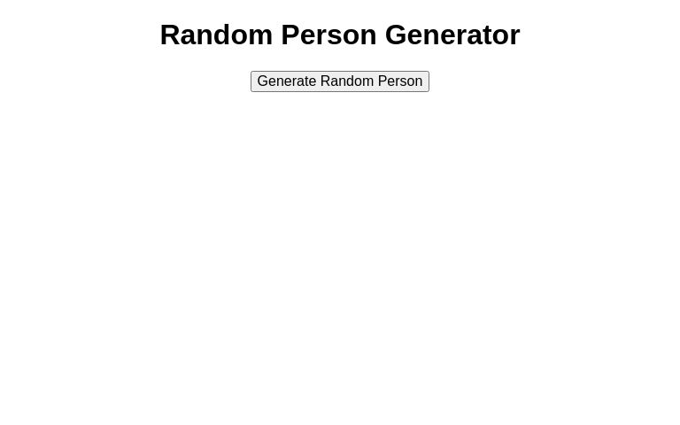 Random Person Generator