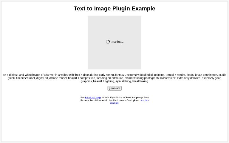 Text to Image Plugin Example
