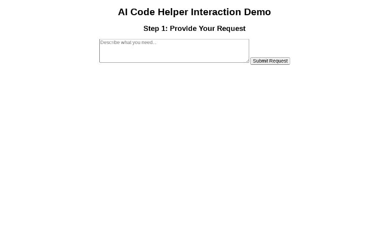 AI Code Helper Interaction Demo ― Perchance Generator