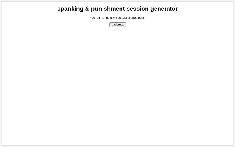 spanking & punishment session generator