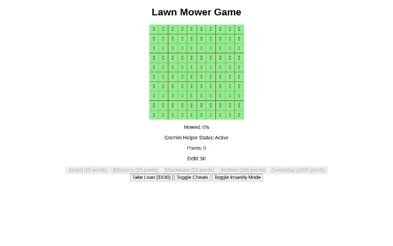 Lawn Mower Game ― Perchance Generator