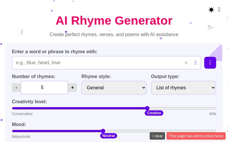 AI Rhyme Generator
