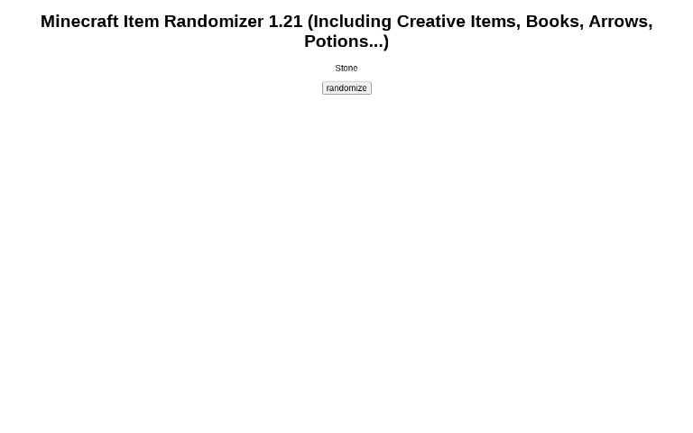 Minecraft Item Randomizer 1.21 (Including Creative Items, Books, Arrows ...