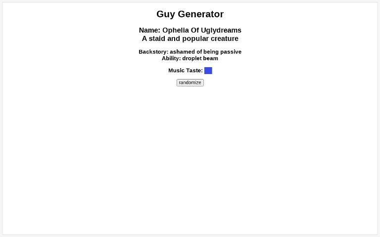 Guy Generator