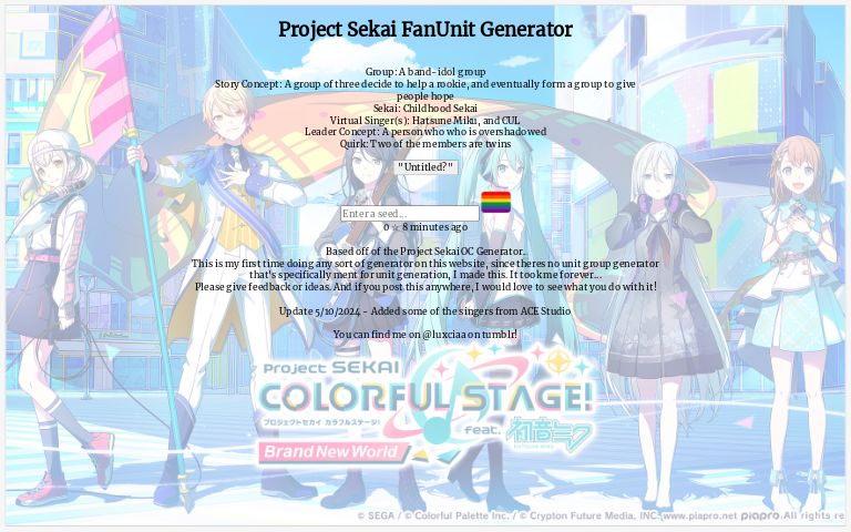 Project Sekai FanUnit Generator