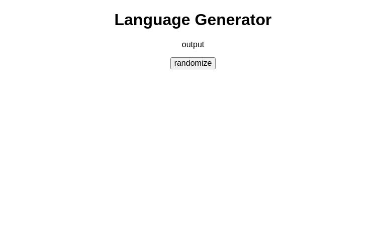 Language Generator