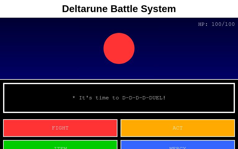 Deltarune Battle System ― Perchance Generator