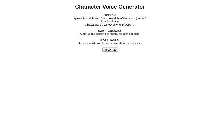 Character Voice Generator