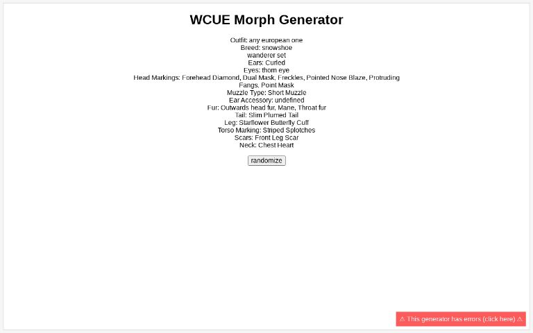 WCUE Morph Generator