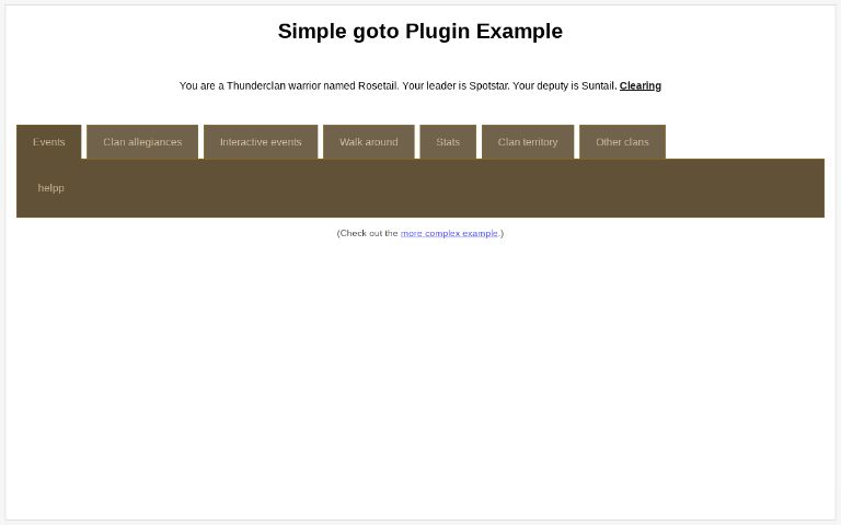 Simple goto Plugin Example
