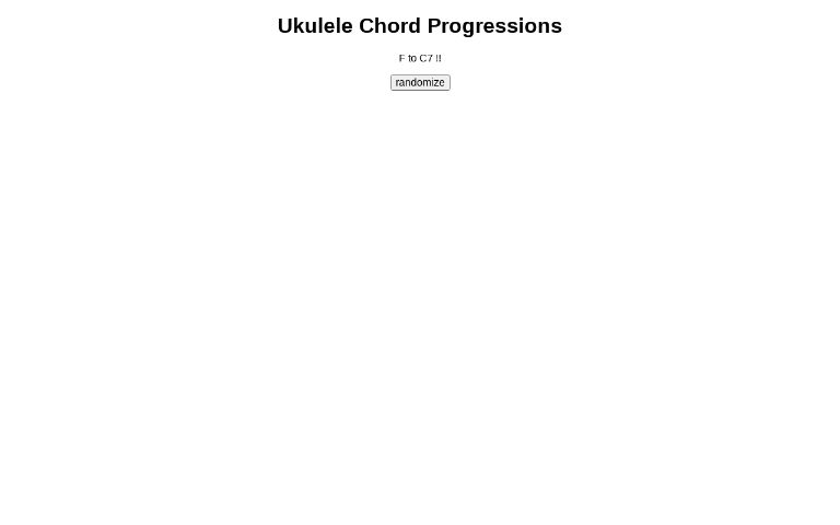 Ukulele Chord Progressions ― Perchance Generator