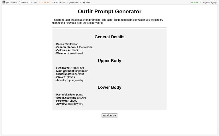Outfit Prompt Generator